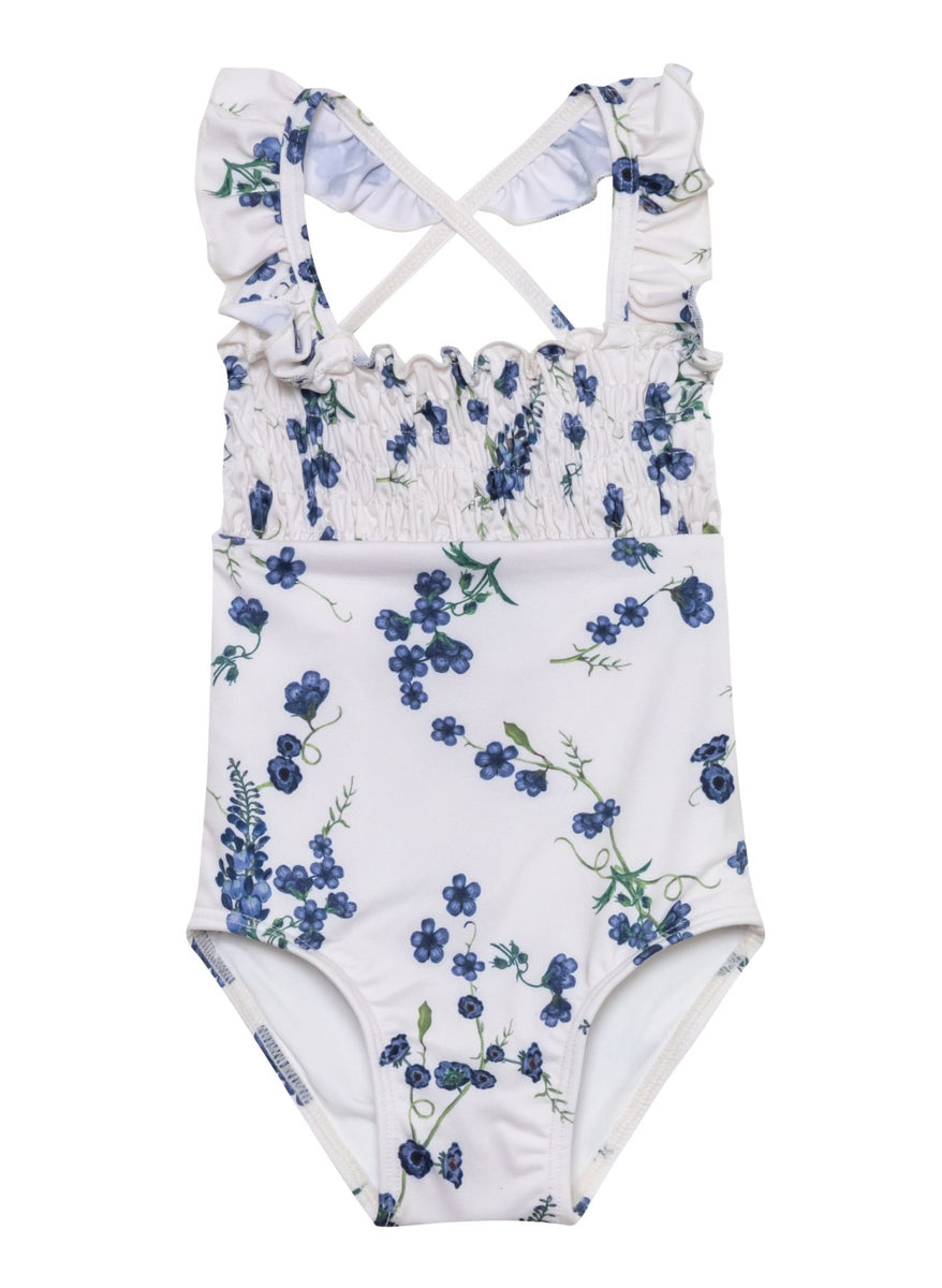 Submarine Baby Girls Navy Fresia Ruffled One Piece – LilSwimmas