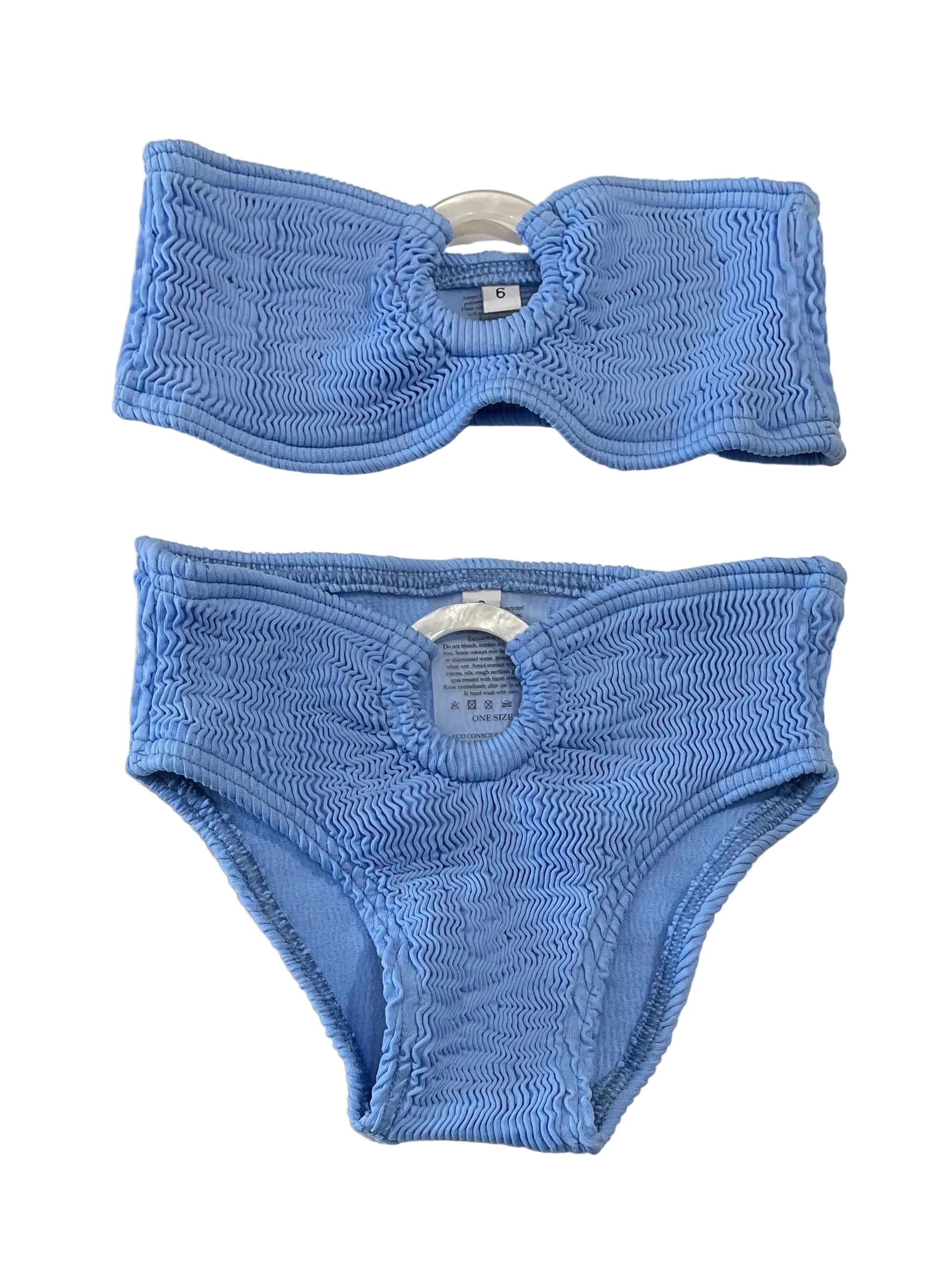 Cleonie Girls Cornflower with Hoop Hawaiikini Bikini – LilSwimmas