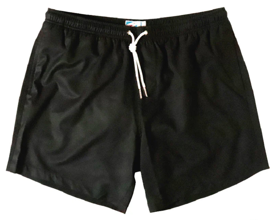 Bermies Men’s Solid Black Swim Trunks – LilSwimmas