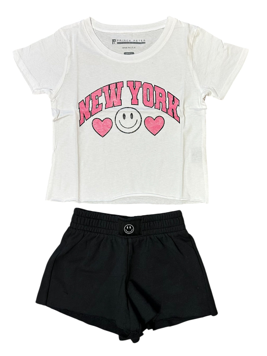 Prince Peter Girls Smile Detail Black Boxer Shorts and New York Smile ...